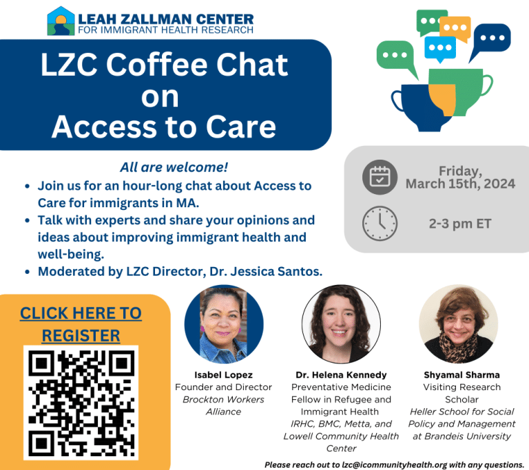 LZC Coffee Chat on Access to Care – Leah Zallman Center